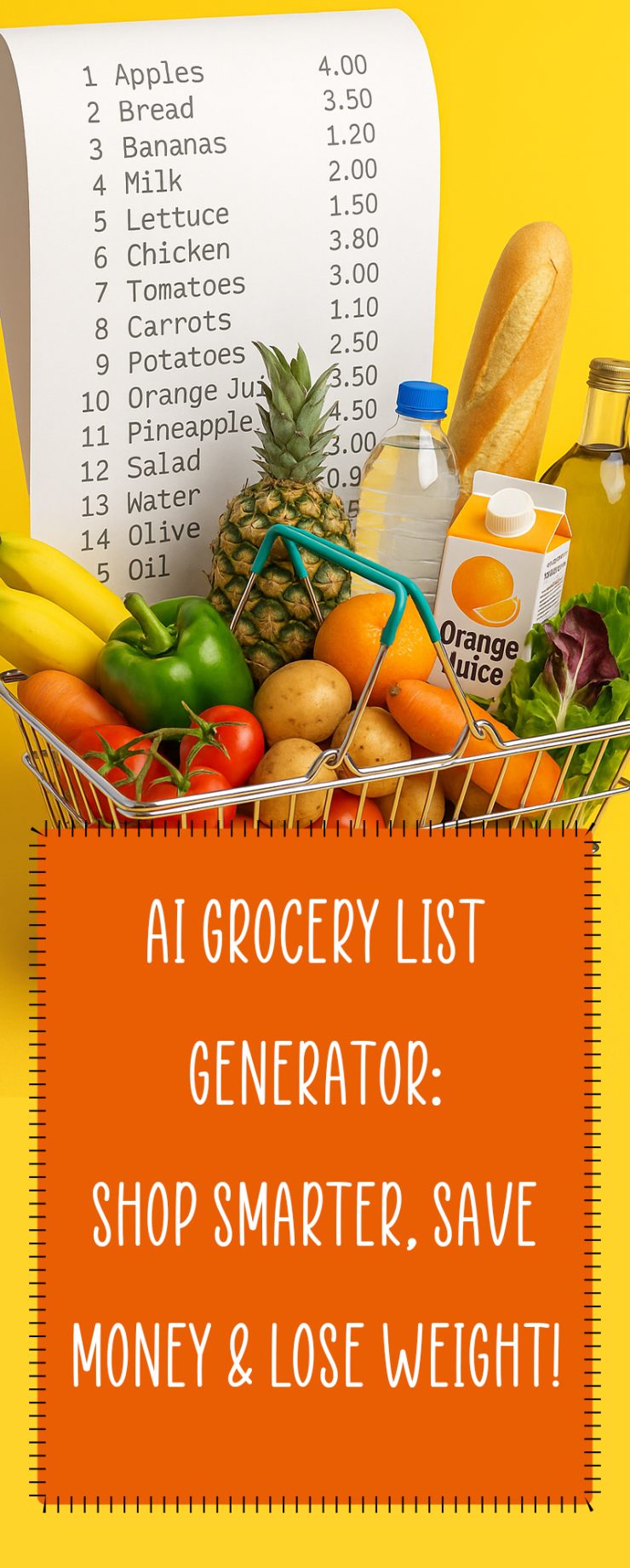 AI Grocery List Generator: Shop Smarter, Save Money & Lose Weight